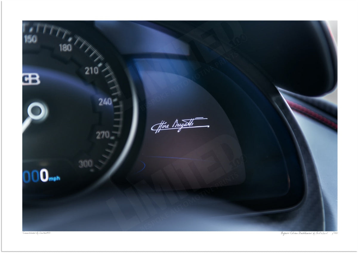 Bugatti Chiron Dashboard | Exclusive Handcrafted Wall Art | Limited100