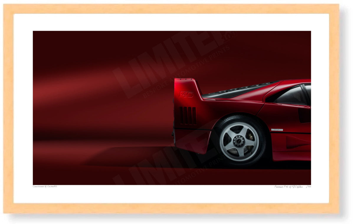 Ferrari F40 (side profile) Framed Wall Art Print | Limited100