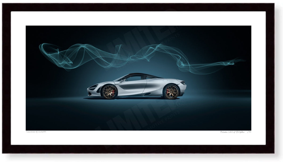 McLaren 720S (side profile, studio) Framed Wall Art Print | Limited100