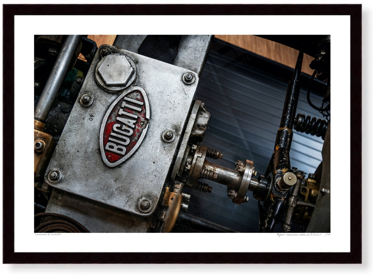 Bugatti transmission detail | Vintage Bugatti Wall Art | Limited100